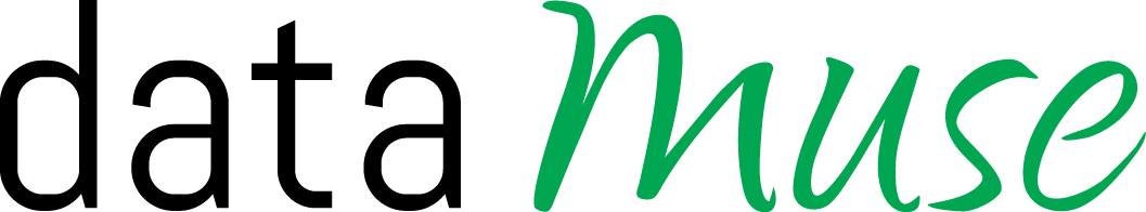data muse logo – black and green text – data muse